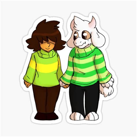 Kris And Asriel Sticker By Niight Wiing Redbubble