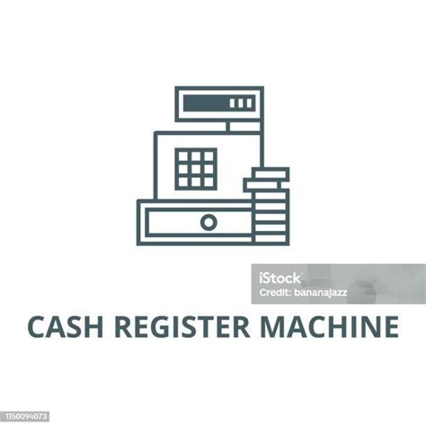 지불 금전 등록기 기계 벡터 라인 아이콘 선형 개념 개요 기호 기호 0명에 대한 스톡 벡터 아트 및 기타 이미지 0명 검사