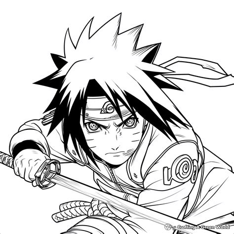 Sasuke Coloring Pages Sasuke Coloring Page