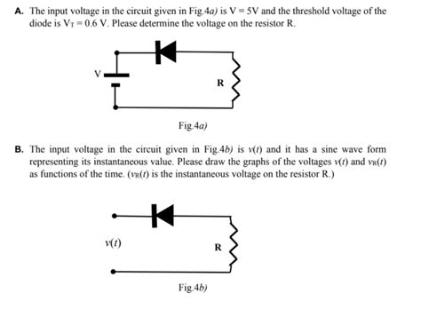 Solved A The Input Voltage In The Circuit Given In Fig A Chegg
