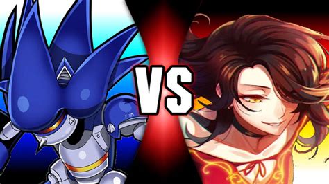 Turbo Mecha Sonic Vs Cinder Fall By Mechasonicsuperfan On Deviantart