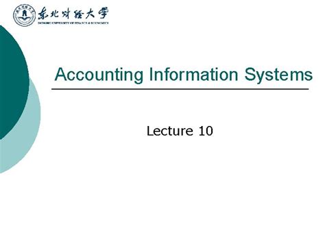 Accounting Information Systems Lecture 10 Outline Of Lecture