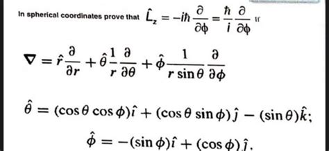 Solved In spherical coordinates prove that L z iℏϕ iℏϕ Chegg