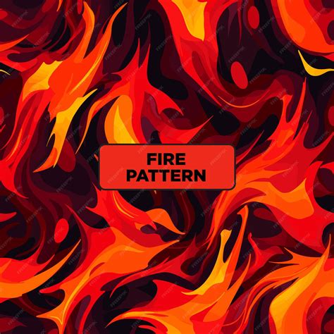 Premium Vector Seamless Pattern Of Fire