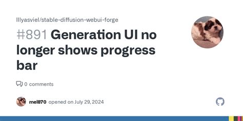 Generation UI No Longer Shows Progress Bar Issue 891 Lllyasviel