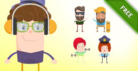 Flat Character Vector Set Vector Characters