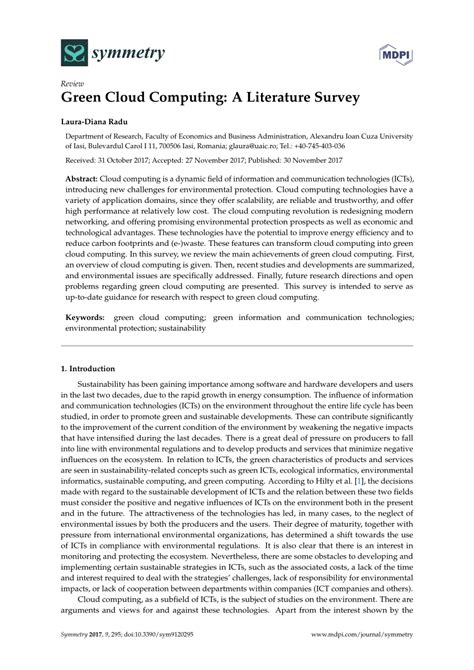 Pdf Green Cloud Computing A Literature Survey