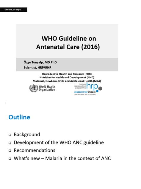 Who Guideline On Antenatal Care 2016 Pdf Pregnancy Dietary Supplements