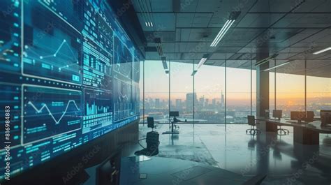 Design A Scene Of An Ai Algorithm Optimizing Flight Routes On A Large Digital Screen In An Air