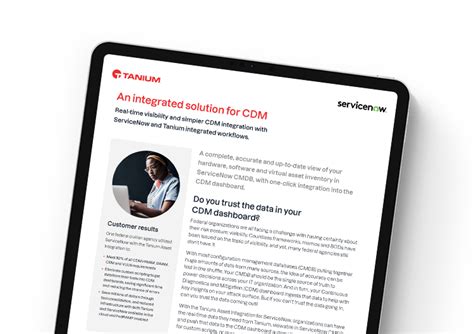 Tanium Servicenow For Cdm Tanium