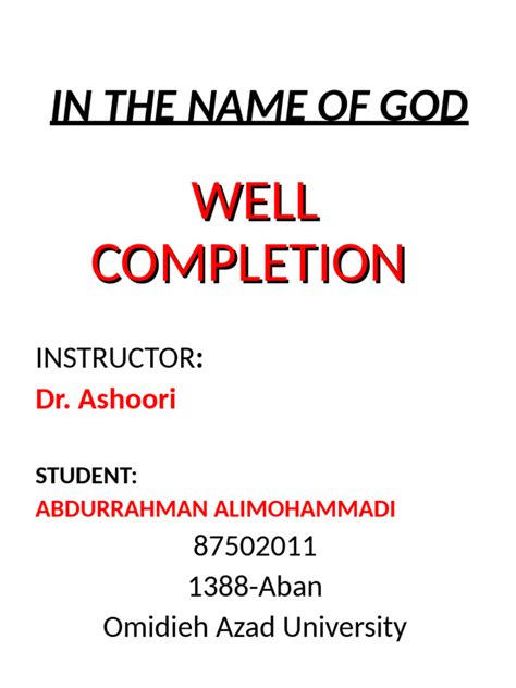 Monobore Completion Presentation Pdf Casing Borehole