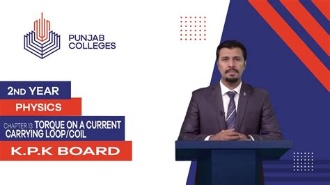 Pgc Lectures Inter Part 2 Kpk Board Physics Chapter 13 Torque On A Current Carrying Loopcoil