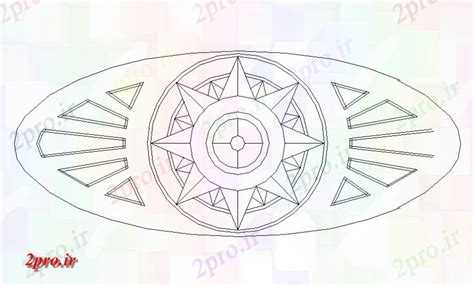 دانلود نقشه میز و صندلی میز بیضی شکل بالای صفحه نما کد127889