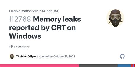 Memory Leaks Reported By Crt On Windows · Issue 2768
