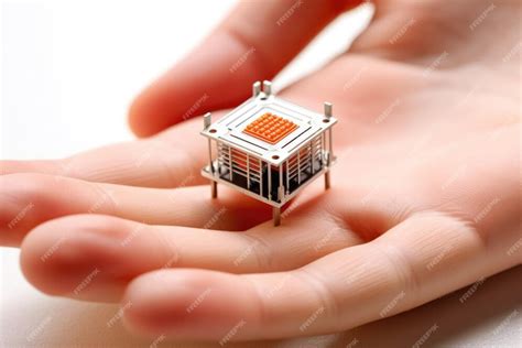Premium Ai Image Small D Printed Model Of A Microchip