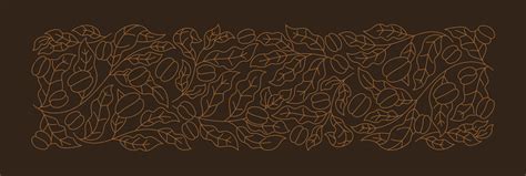 커피 분기 배경입니다 콩과 나뭇잎 커피 식물 패턴입니다 포장지 편집 가능한 윤곽선 획 벡터 선입니다 팩 디자인 커피나무에 대한 스톡 벡터 아트 및 기타 이미지 Istock