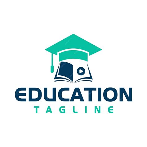 Современный минимальный вектор образования логотип дизайна вектор Премиум векторы
