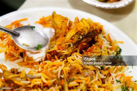 Indian Street Food Chicken Biryani Hot Spicy Chicken Biryani A Most
