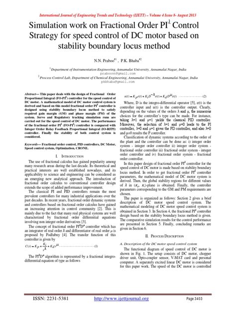 Simulation Work On Fractional Order Piλ Control Strategy For Speed
