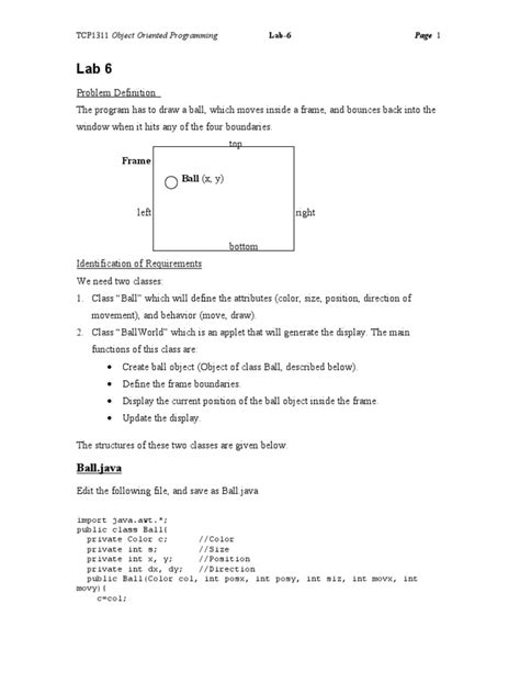 Lab 06 Pdf Variable Mathematics Java Programming Language