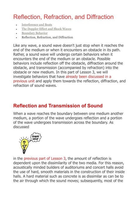Reflection Refraction And Diffraction Of Sound Waves Rillycardio
