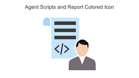Agent Scripts And Report Colored Icon In Powerpoint Pptx Png And Editable Eps Format Ppt Slide