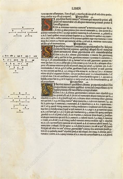Euclid S Elements Of Geometry Stock Image C Science Photo Library