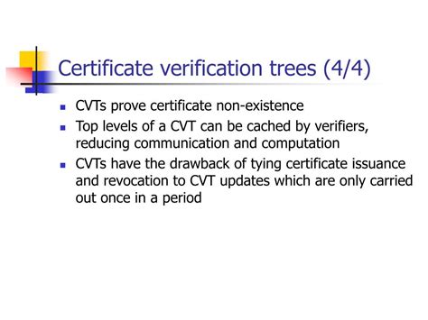 ppt asynchronous large scale certification based on certificate verification trees powerpoint