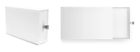 선물 슬라이드 상자 모형 백색 마분지 서랍 열린 패키지 템플릿 세트 빈 상자 성냥갑 평면도 및 닫기 레이아웃 모형 럭셔리 슬라이딩 쥬얼리 팩 프리젠 테이션 직사각형 래퍼