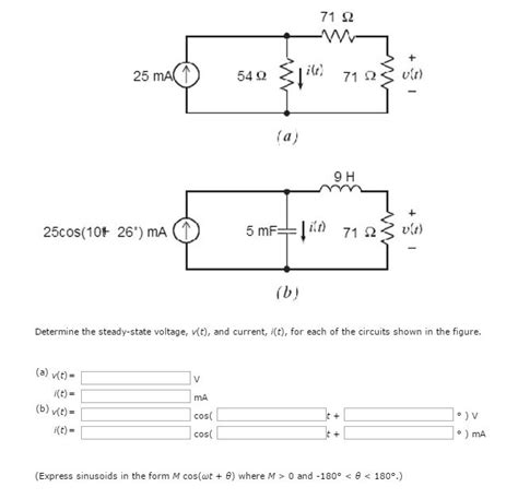 Solved Determine The Steady State Voltage V T And