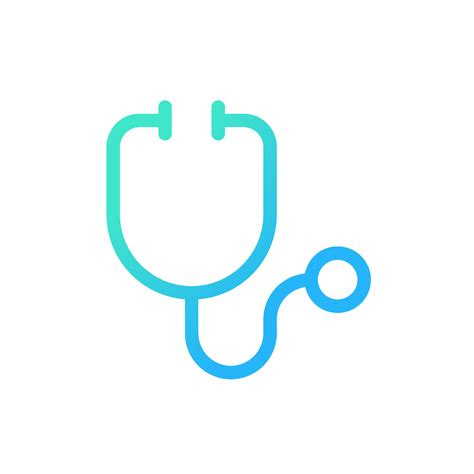 Stethoscope Pixel Perfect Gradient Linear Ui Icon Medical Examination Instrument Equipment