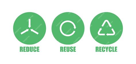 Premium Vector Reduce Reuse Recycle Icon Set Bio Trash Illustration Symbol Sign Eco Planet Vector