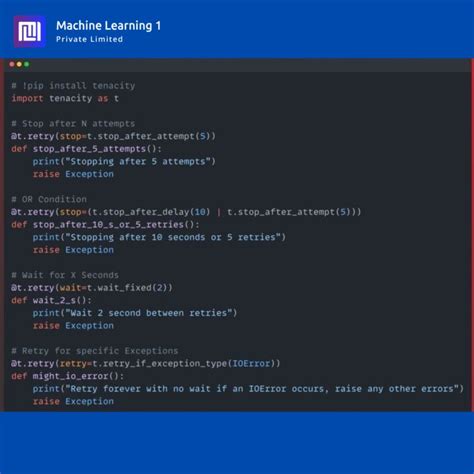 Machinelearning1 Python Tenacity Developers Api Resilience Machine Learning 1 Limited