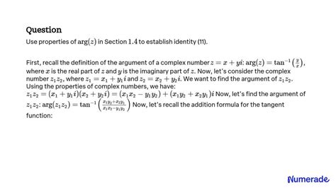 SOLVED Use Properties Of Z In Section 1 4 To Establish Identity 11