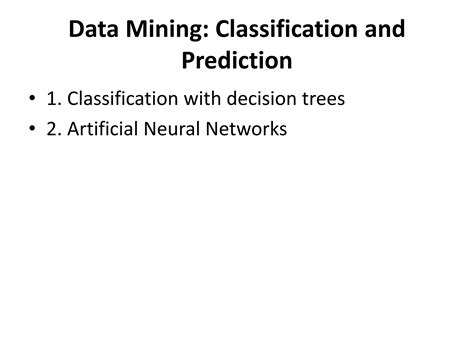 Artificial Neural Networks For Data Mining Pptx