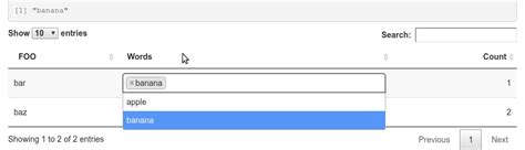 R Display Multiple Strings In A Cell Of A Datatable That Can Be