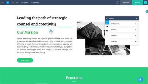 generador de sitios web con la opción de arrastrar y soltar cree su