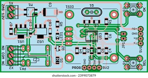 Vector Printed Circuit Board Electronic Device Stock Vector Royalty Free 2399073879 Shutterstock