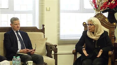 ملاقات خلیل الرحمن حقانی وزیر امور مهاجرین با شارژدافیر ایتالیا خانم