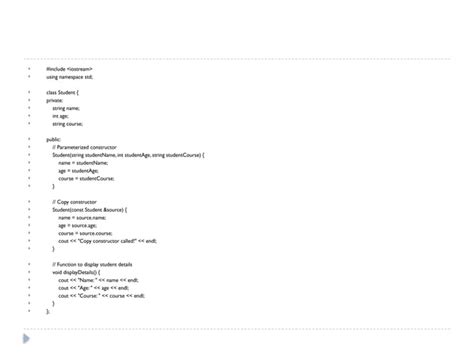 Constructors In C And Types Of Constructorpptx