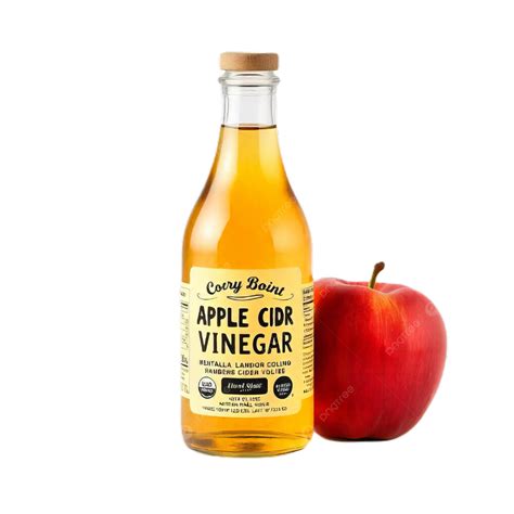 유리병 사과 사이다 식초 나무 모자 노랑 노란색 라벨 빨갛다 붉다 적색 투명한 액체 제품 제품 사진 흰색 배경 흰 배경 하얀 배경 깨끗한 디자인 천연 성분 생생한 색깔 색