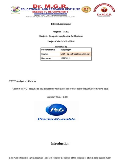 Assignment 1 Computer Application For Business Pdf