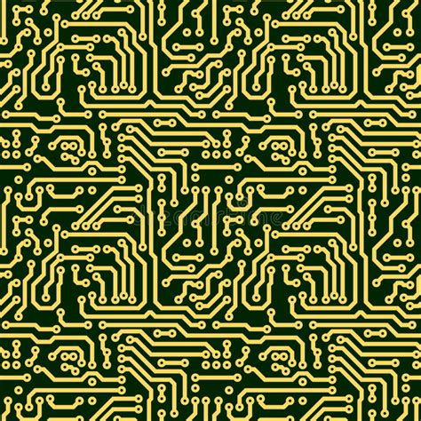 Abstract Seamless Texture Circuit Board Stock Illustration Illustration Of Color Complexity