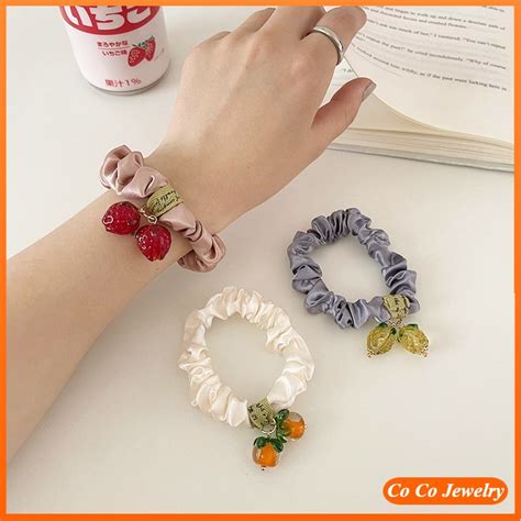 Jojo Coco Ins อารมณ์ น่ารัก ผลไม้ ยางรัดศีรษะ เชือก สาวเกาหลี แฟชั่น เทรนด์ เครื่องประดับผม