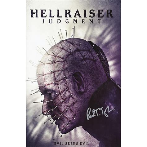 Paul T Taylor Signed Hellraiser Judgment 11x17 Photo Schwartz