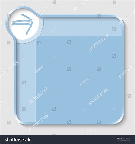 Blue Text Box For Entering Text And Arrow Royalty Free Stock Vector