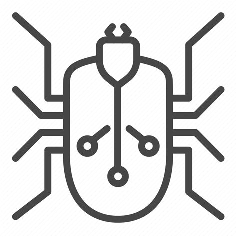 Cyber Security Protection Bug Virus Digital Technology Icon
