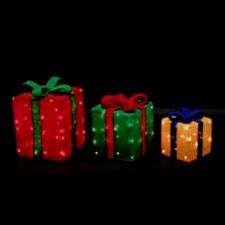 3 Lighted T Boxes Outdoor Christmas Decorations Christmas Yard