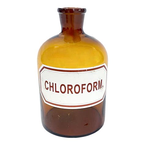 Vintage Amber Glass Chloroform Bottle Chairish