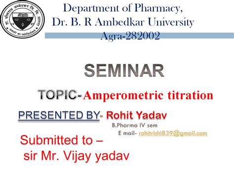 Amperometric Titration Ppt